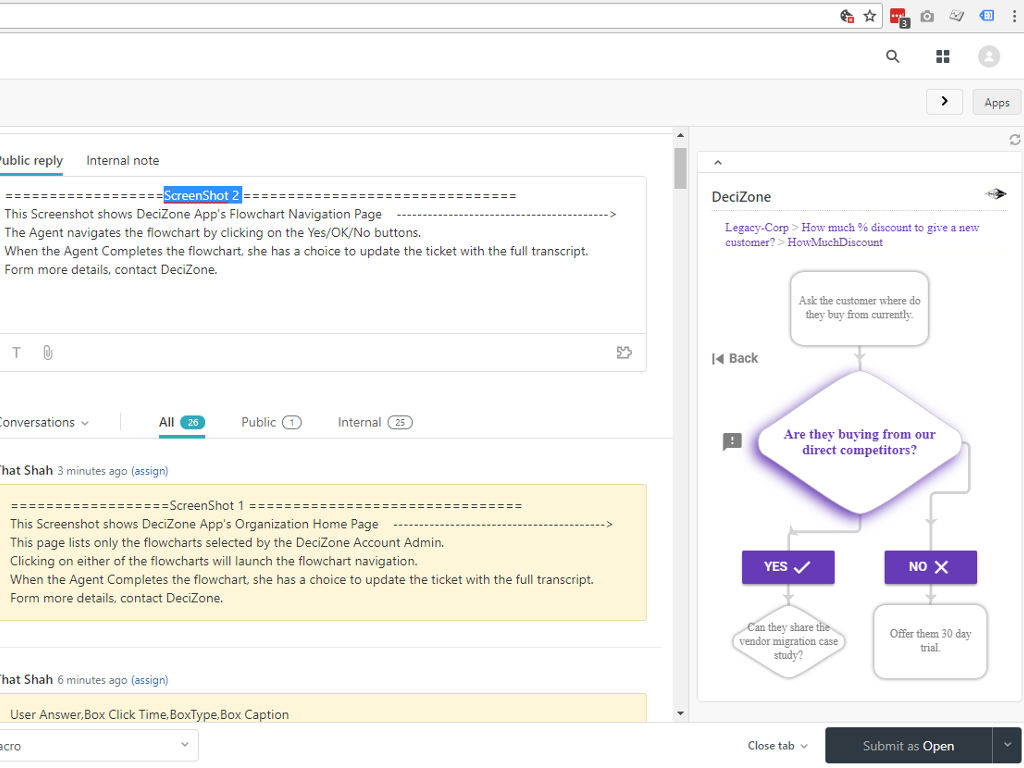 DeciZone.com App Integration with Zendesk Support